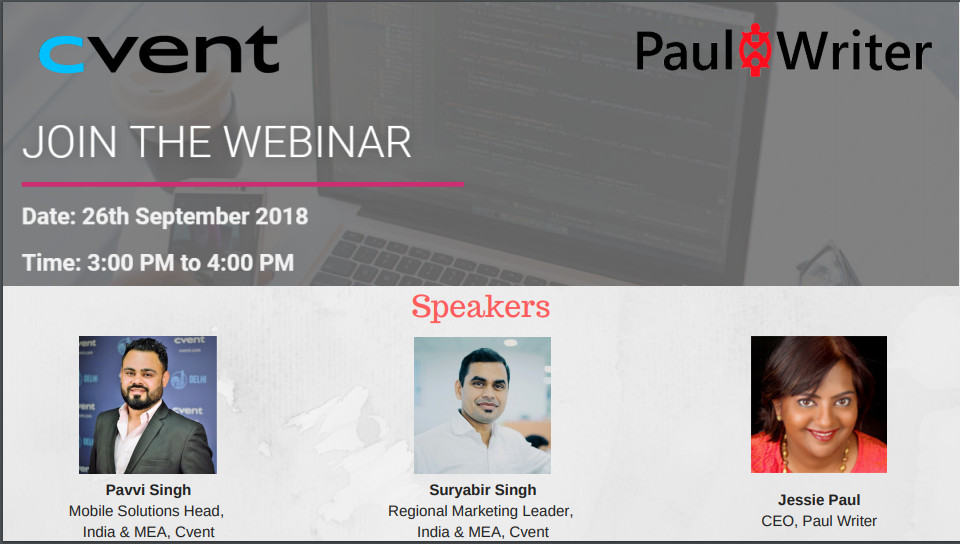 Cvent Webinar: Why Mobile Apps Matter for Your Events? - Paul Writer